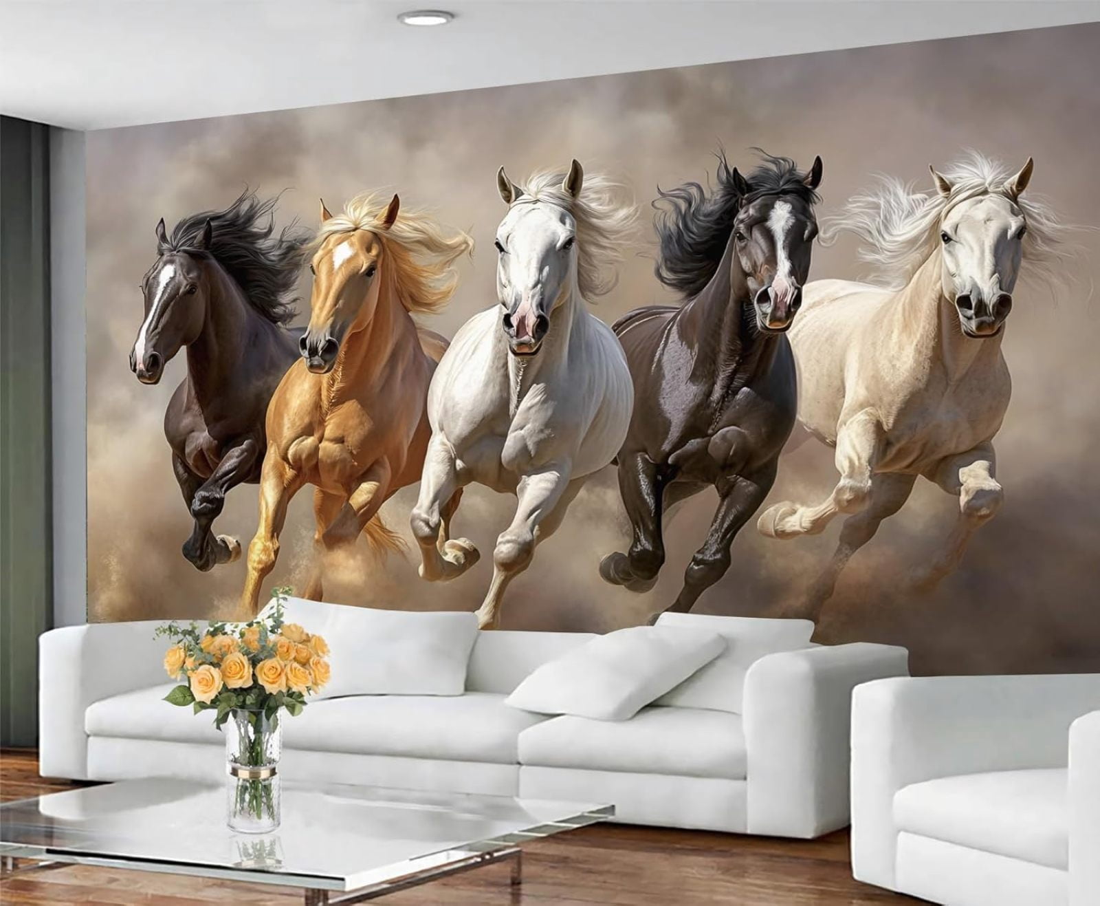 Horses Wall Murals For Bedroom - Running Horse Murals, Galloping Horse ...