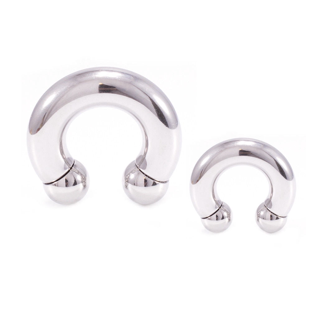 Horseshoe Circular Piercing Barbell with Internally Threaded Balls ...