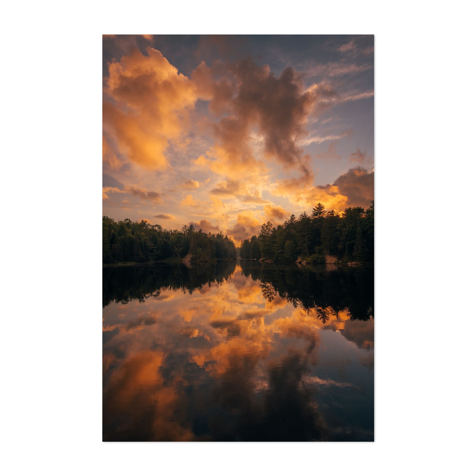 Horseshoe Lake Sunset - Tupper Lake New York Photography Sunset Nature ...