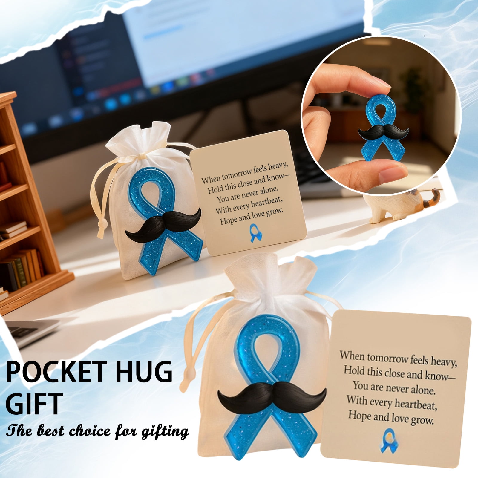 Horseshoe Pocket Hug, Horseshoe Blessing Pocket with Blessing Message ...