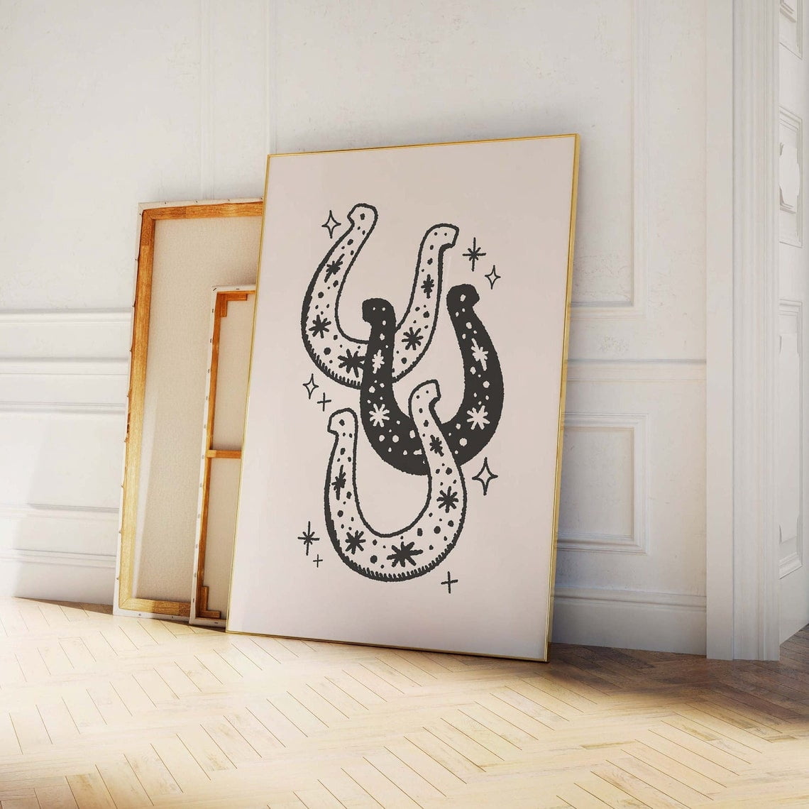 Horseshoe Poster Western Art Lucky You Wall Wild West Cowgirl Decor ...