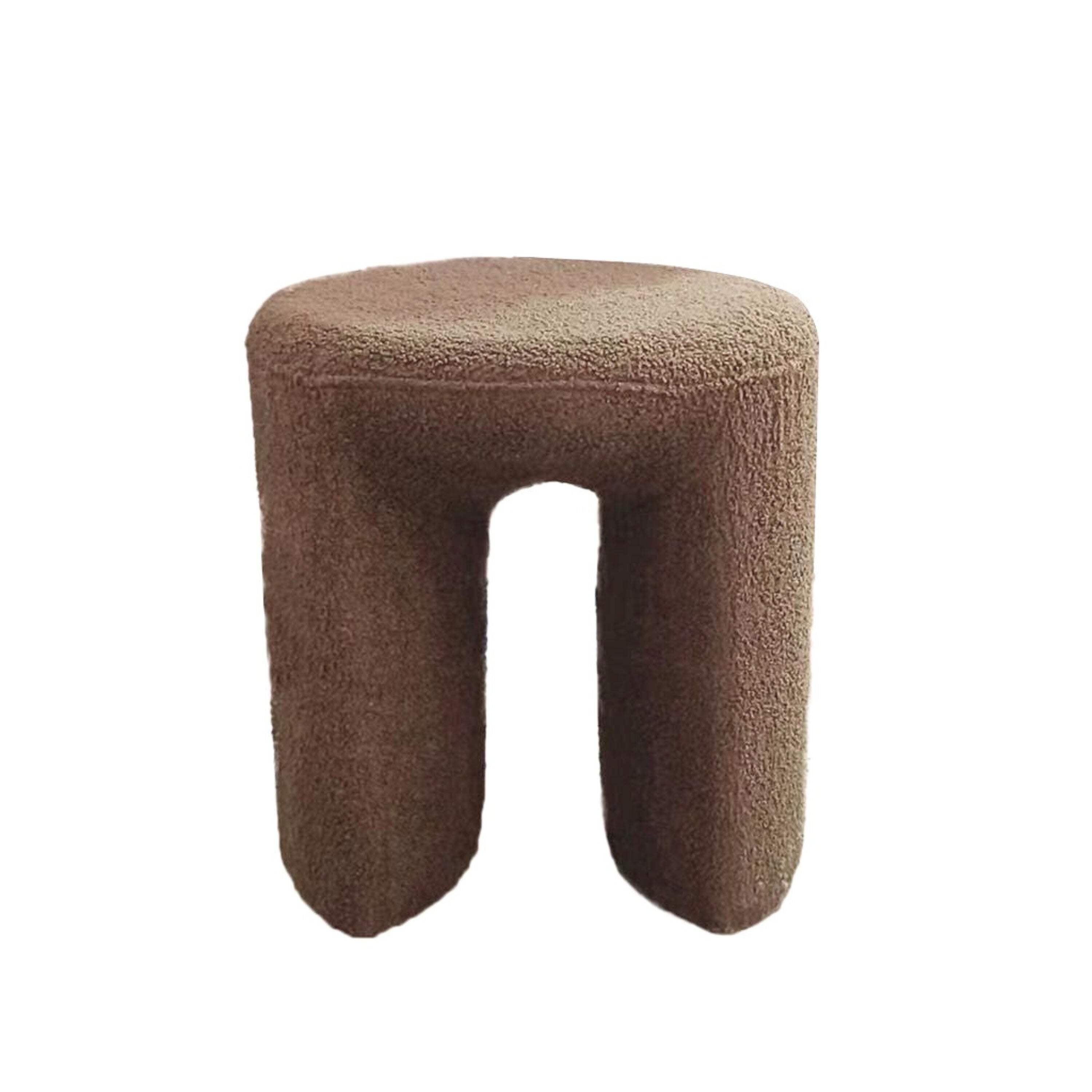 Aria Home Horseshoe Stool – Teddy Luxe Seating Footrest, Decorative ...