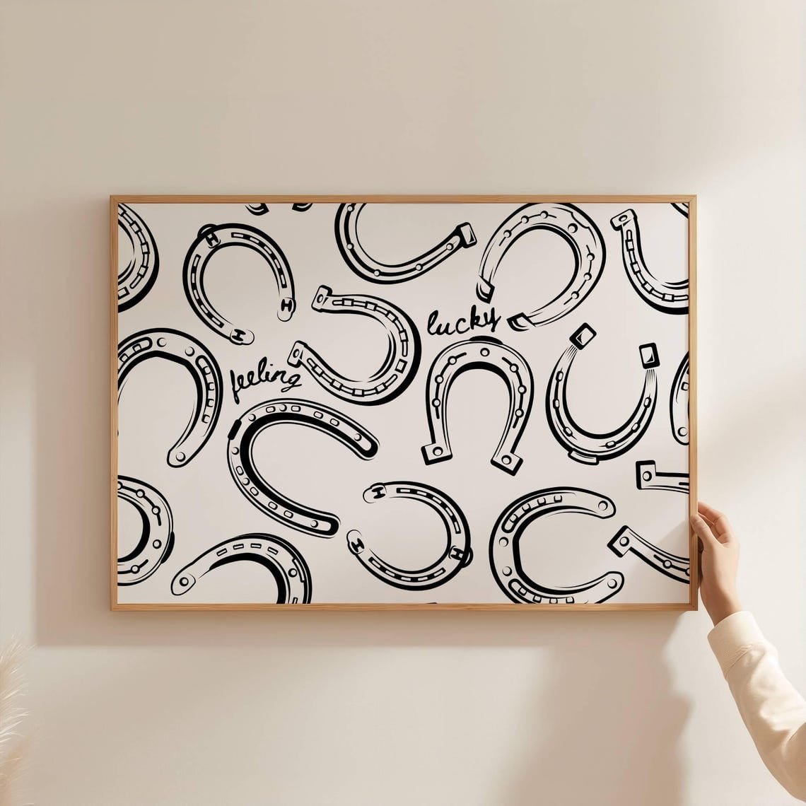 Horseshoe Wall Art, Lucky Cowgirl Western Print, Girly Country Poster ...