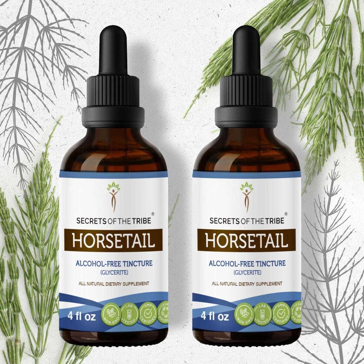 Secrets Of The Tribe Horsetail Tincture Dietary Supplement, Natural ...