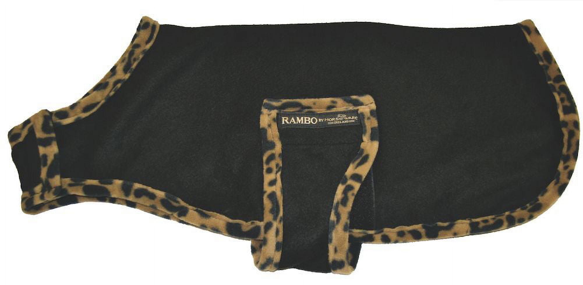 Horseware Ireland - Rambo Newmarket Dog Coat - Black & Leopard - Small ...