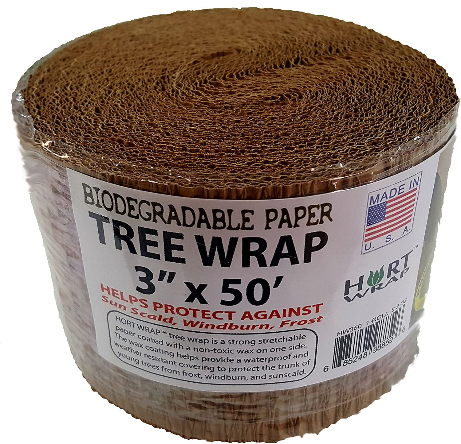 "HORT Commercial Grade Paper Tree Wrap 3"" x 50' Roll, Biodegradable ...