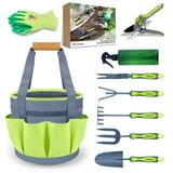 Hortem 9PCS Garden Tools Set: Trowel Kit, Garden Bag, Gloves, Pruner ...