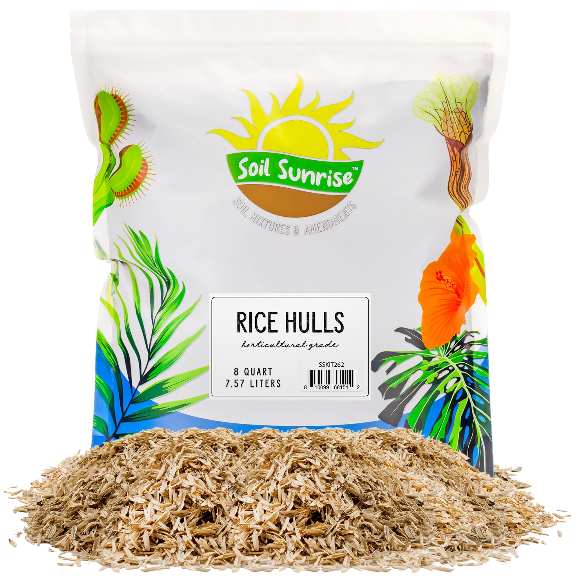 Soil Sunrise Horticultural Grade Rice Hulls, 8 Quarts, Soil Additive ...