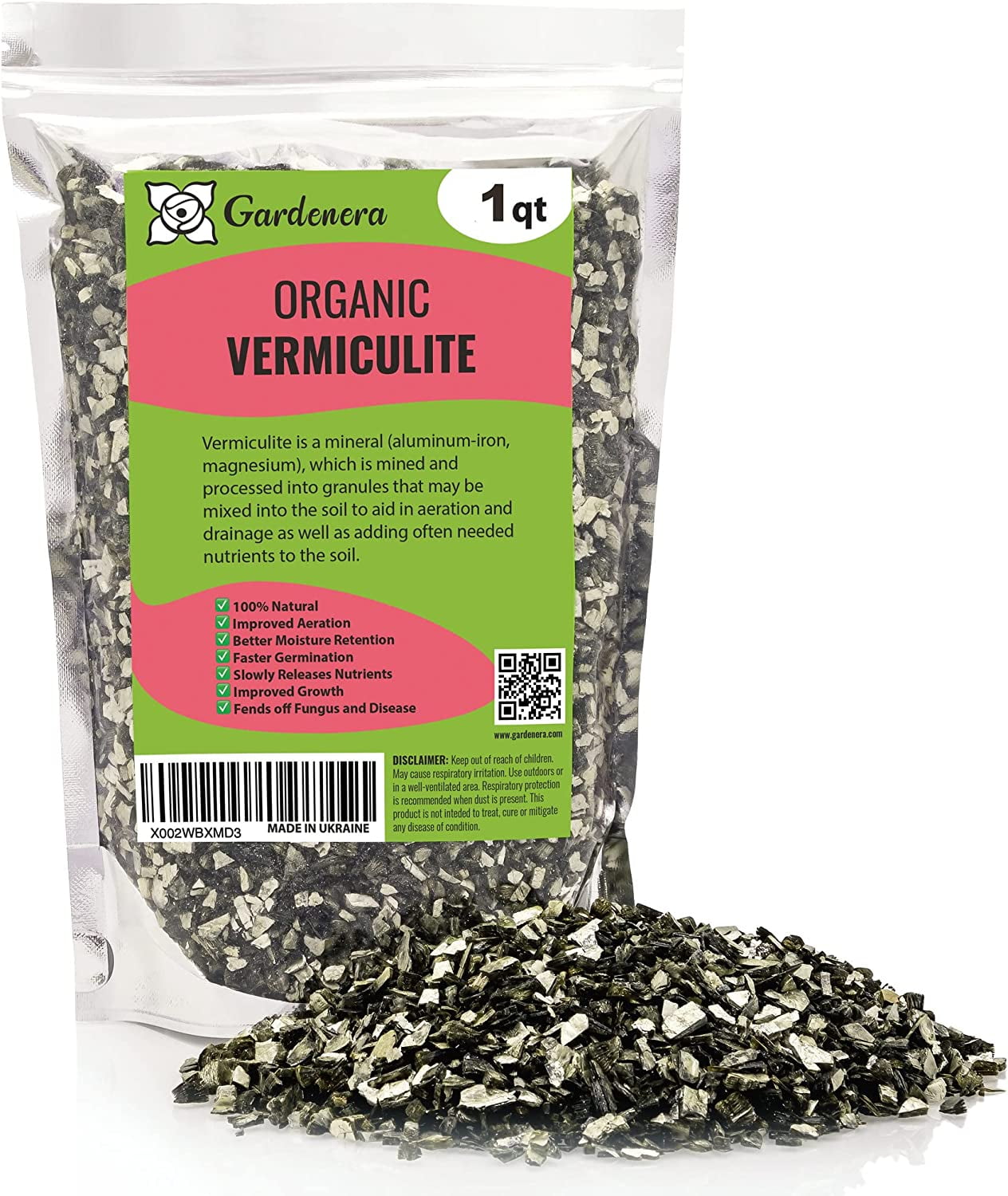 Gardenera Organic Vermiculite Fertilizer, 1 qt - Walmart.com