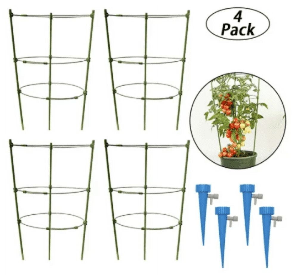 ZHZFKQ Plant Climbing Racks,Fiberglass Tube Iron Ring Flower Pillars ...
