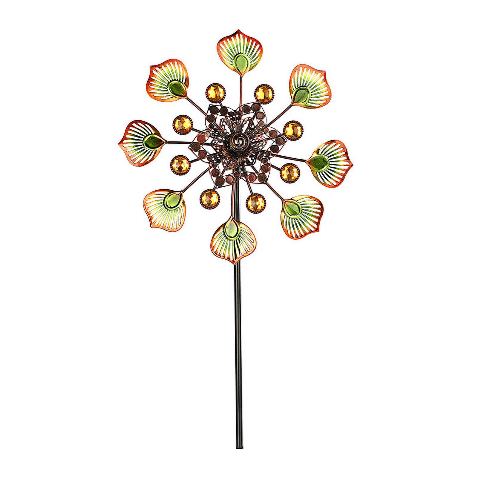 Horticultural metal jewelry, peacock tail inserted windmill, garden ...