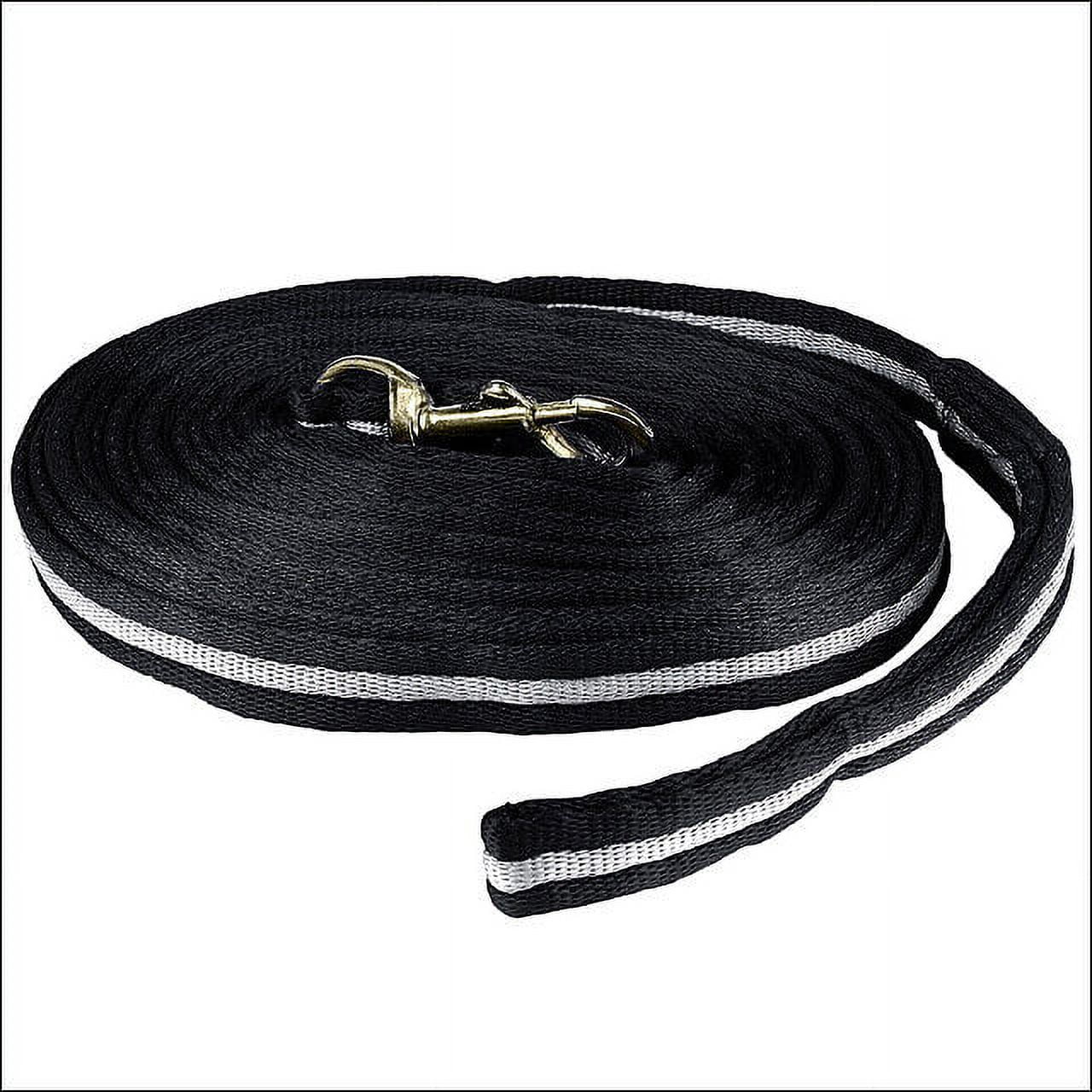 Horze Soft Orbit Textile Soft Polyester Horse Lunging Line Black Light ...