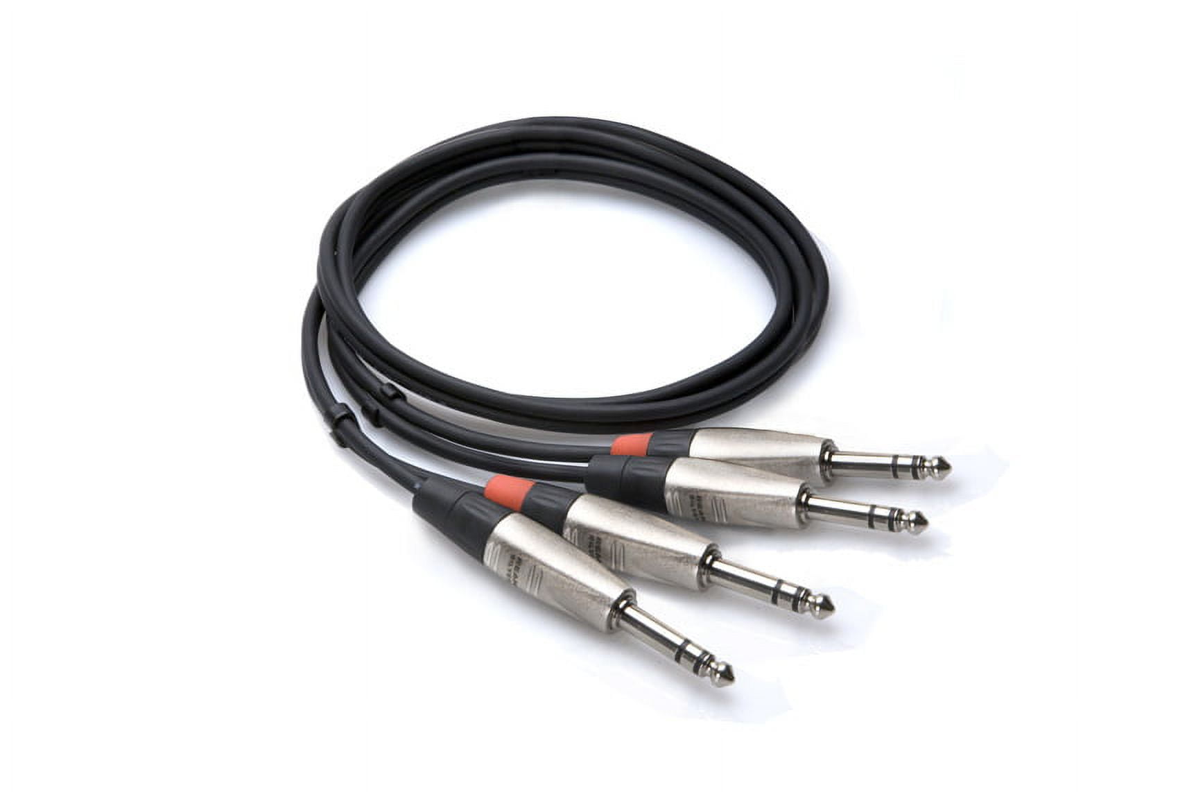 Hosa Pro HSS-005X2 Stereo Balanced Interconnect Cable - Dual 1/4-inch ...