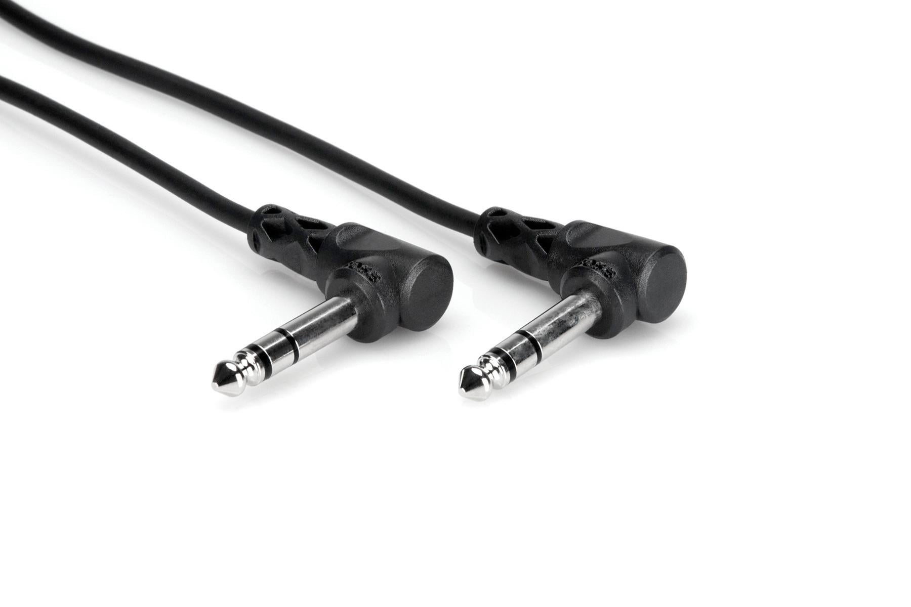 Hosa Balanced Interconnect Right-Angle 1/4" TRS to Same Cable (5 ft ...