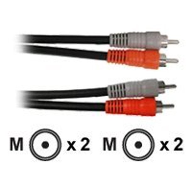 Hosa CRA-201 Dual RCA-RCA Cable 9.9 ft. - Walmart Business Supplies