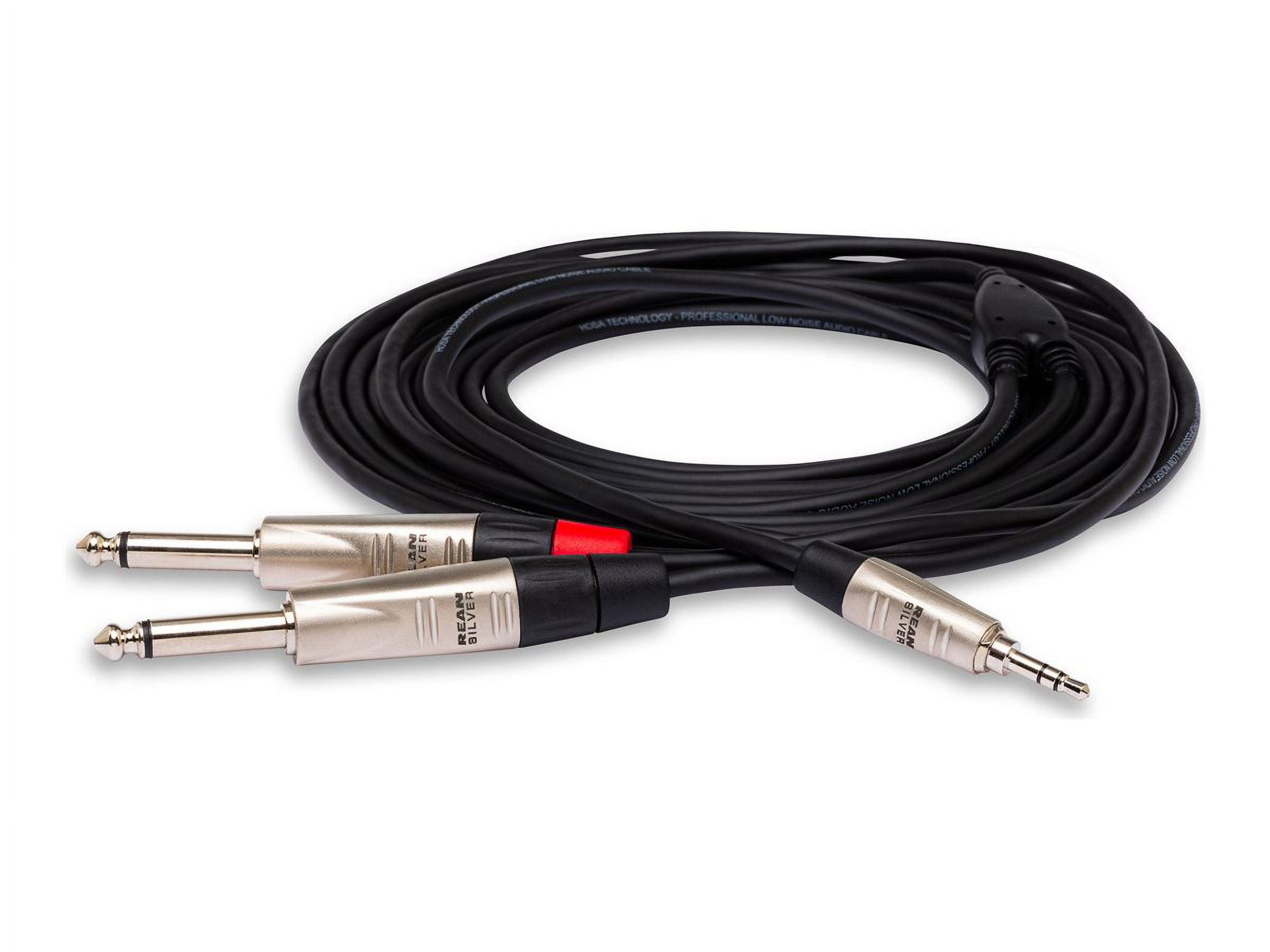 Hosa HMP-006Y Pro Y Cable 3.5mm TRS to 1/4 TS 6ft - Walmart.com