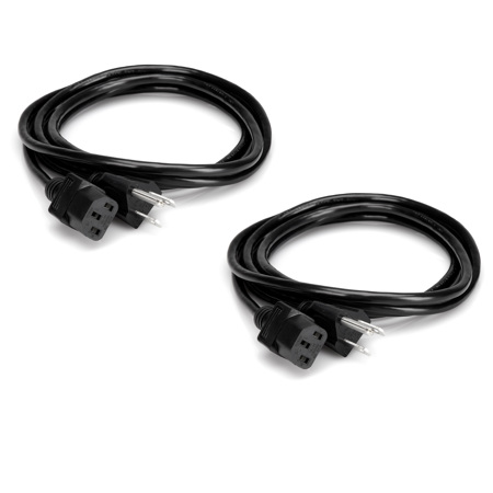 2x, 18 Gauge Electrical Extension Cable with IEC Female Connector, 8 ...