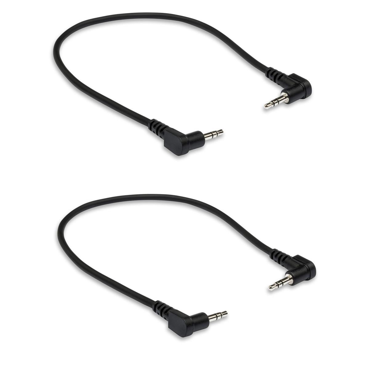 Hosa Technology 2x 8" Stereo Mini Angled Male to Stereo Mini Angled ...
