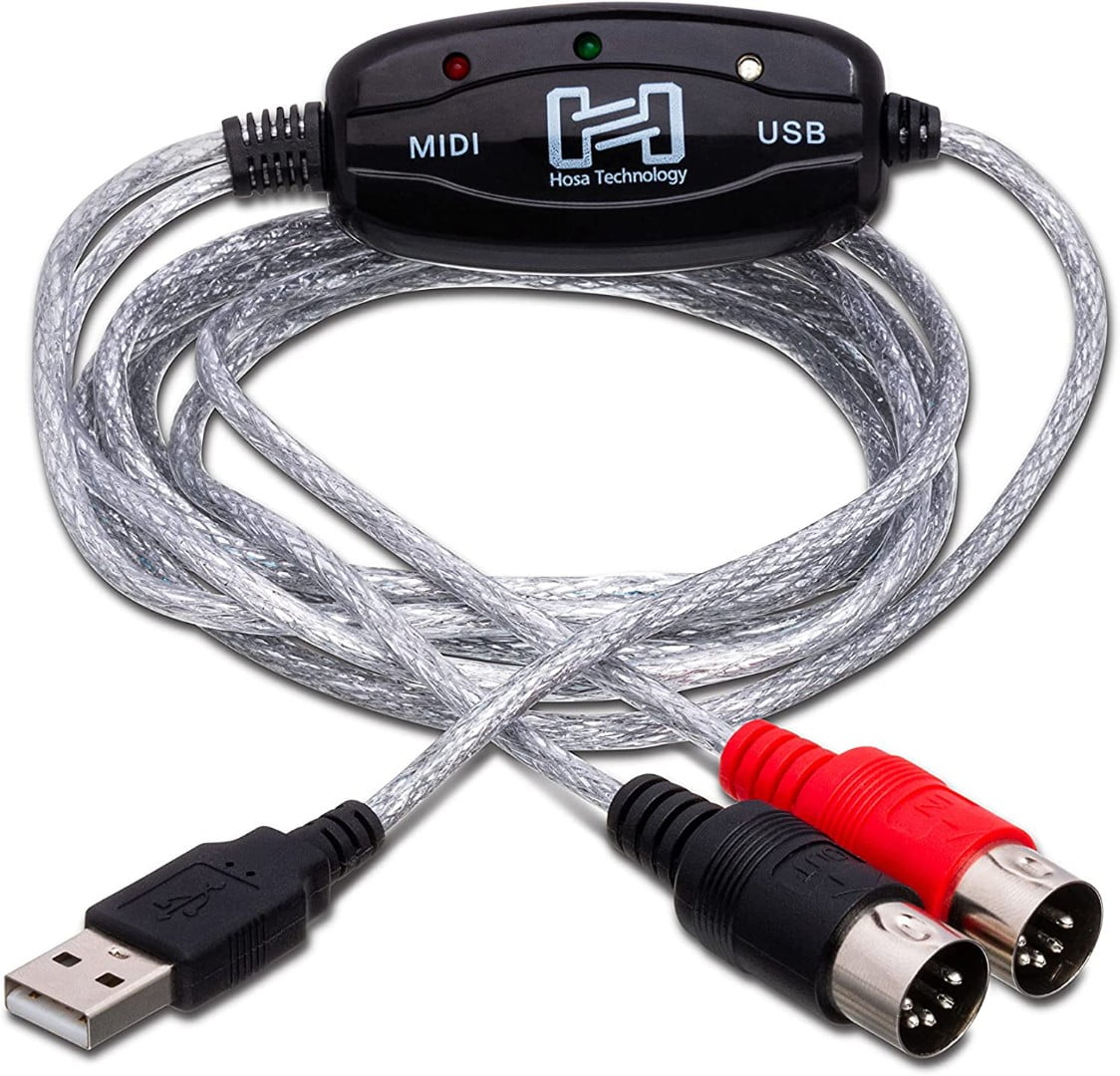 Hosa USM-422 MIDI I/O to USB Type A TRACKLINK USB Interface, 6 Feet ...
