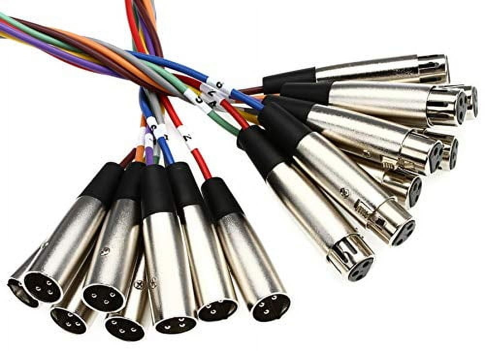 Hosa XLR-802 8-channel XLR Female to XLR Male Snake - 2 Meter - Walmart.com