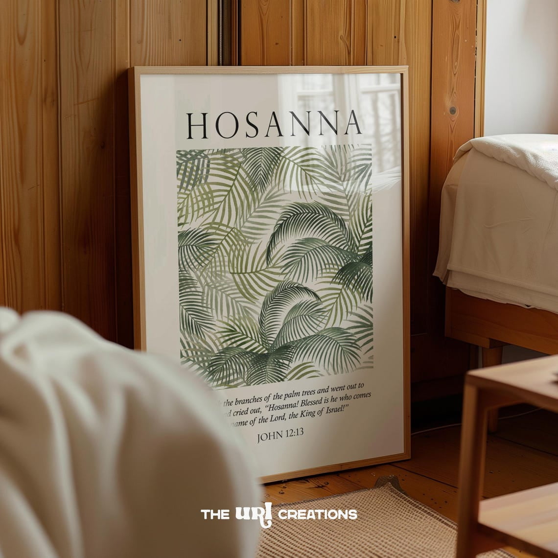 Hosanna Wall Art, Easter Christian Wall Art, Bible Verse Poster, Modern ...