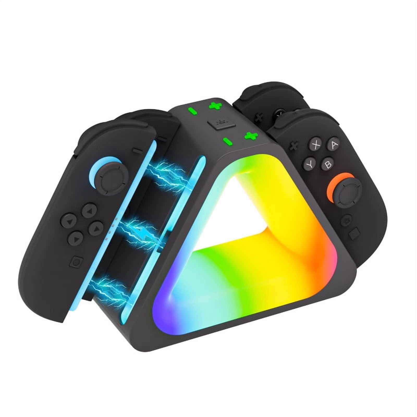 Hosanwell Switch 2 Controller Fast Charging Dock for Switch2,4 Joycos Simultaneous Charging ...