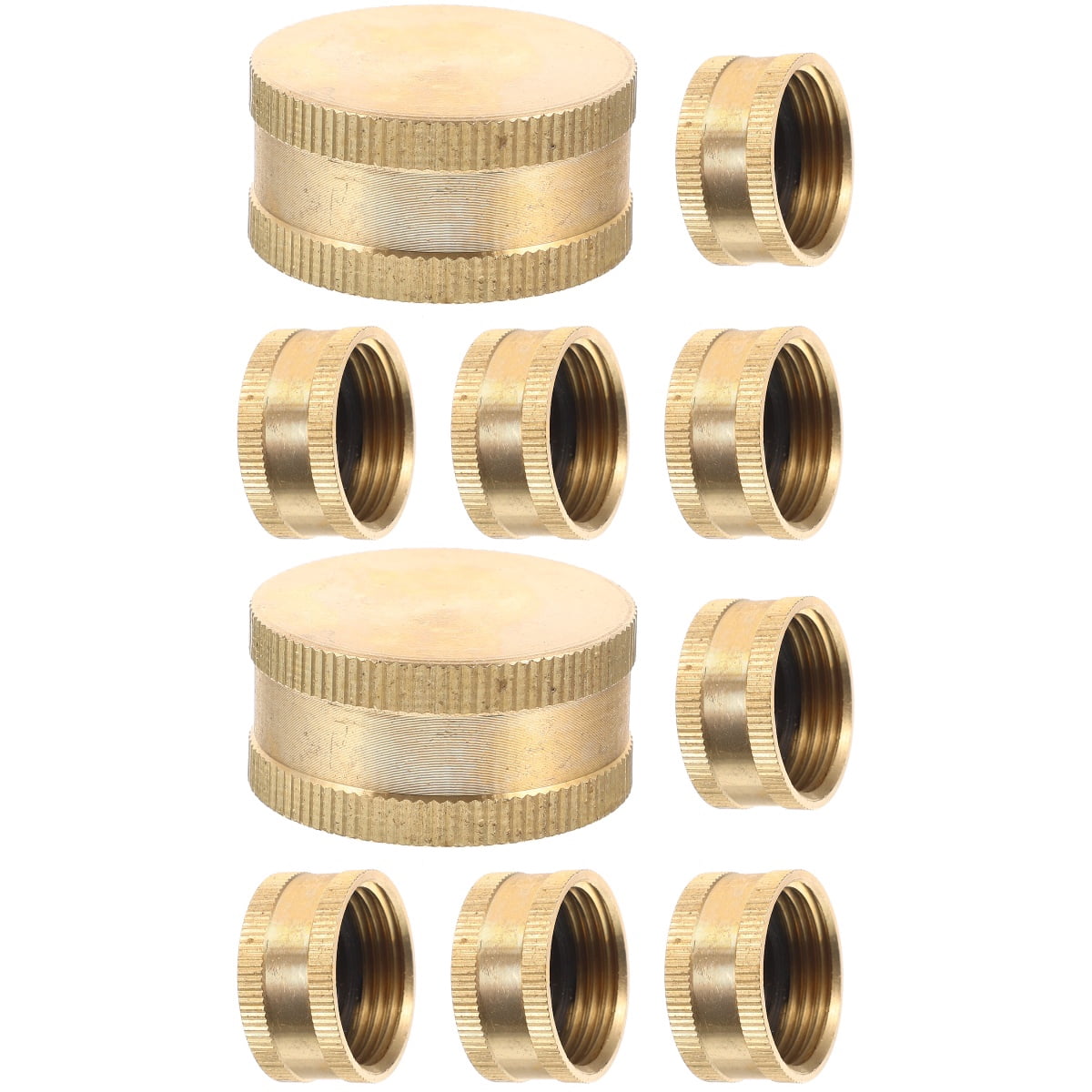 Hose 10 Pcs Female Connector Thread Brass Cap End Receptacle - Walmart ...