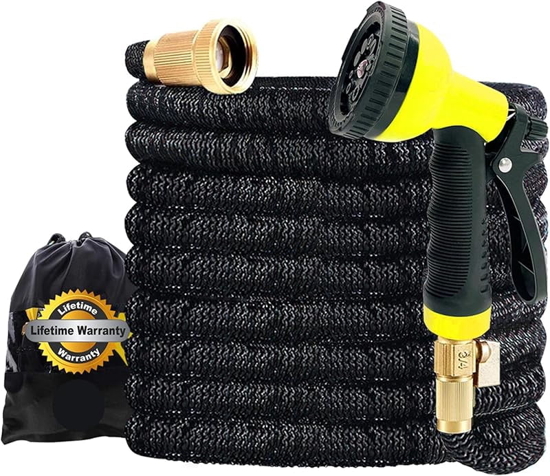 Hose 100ft Expandable Garden Hose with Holder - Heavy Duty Superior ...
