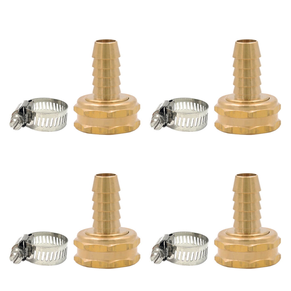 Hose Adapter 1/2" Hose Barb x 3/4" FHT Brass Adapter with Clamp ...
