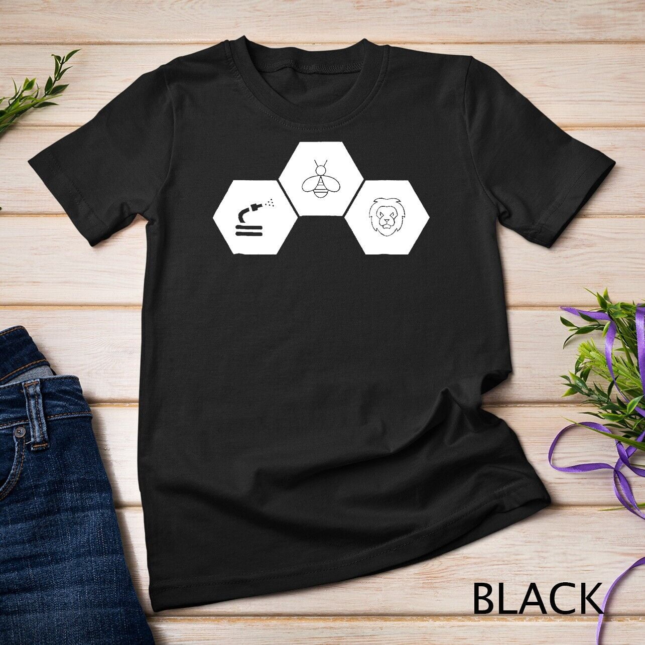 Hose Bee Lion Honeycomb Icon Funny Hoes Be Lying Pun T Shirt Unisex T-shirt - Walmart.com