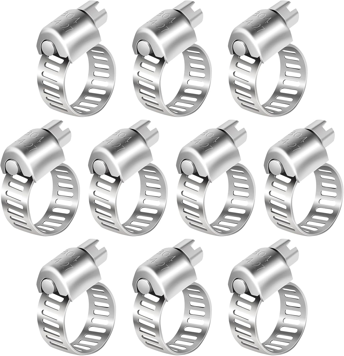 Hose Clamp 1 Inch, 10 Pack Stainless Steel Hose Clamps for 1/2 inch to ...