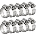 Hose Clamp 3/4 Inch, 10 Pack Stainless Steel Clamps for 1/2 Inch to ...