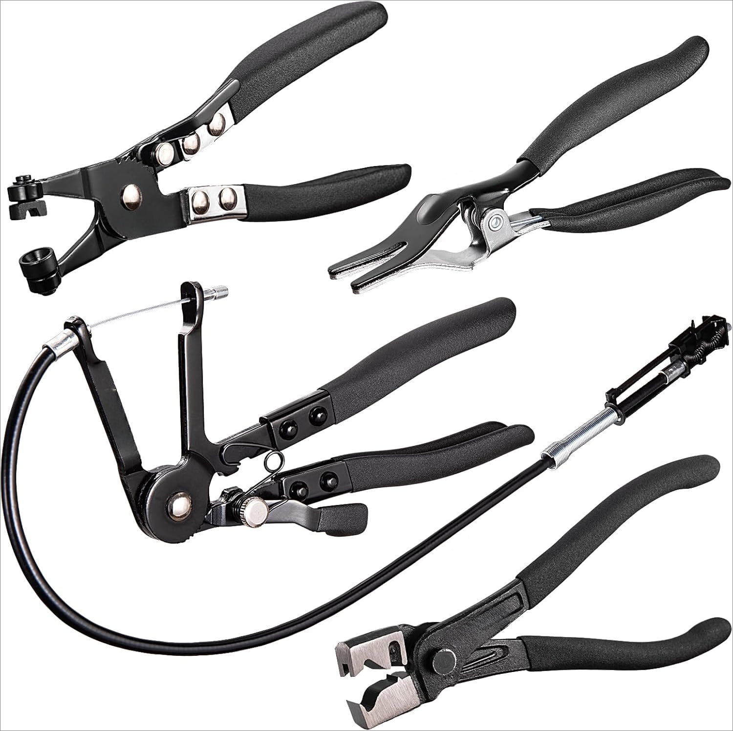 Hose Clamp Pliers Heavy Duty Hose Clamp Tool with Locking Device and Non-Slip Handle Removal and ...