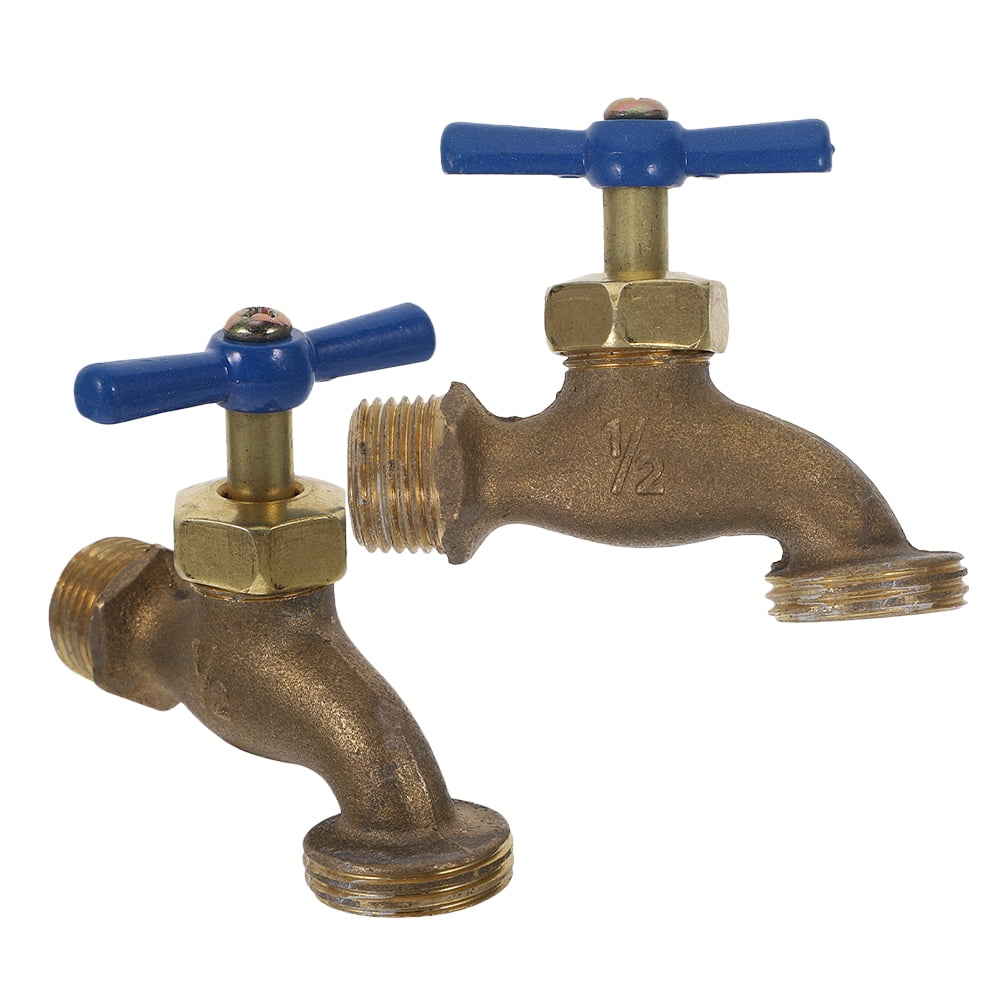 YuYiSan 2Pcs Brass Faucet Vintage Style Faucet Outdoor Wall Faucet ...