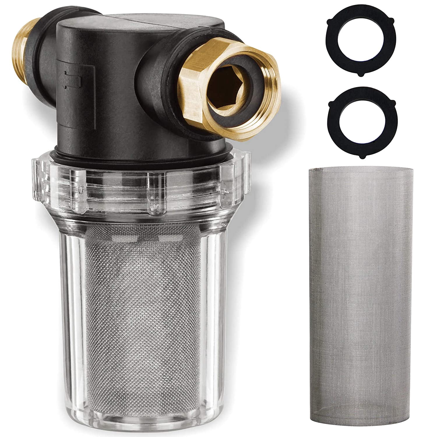 Hose Filter Attachment Line Water Hose Filter with 100 Mesh and 40 Mesh ...
