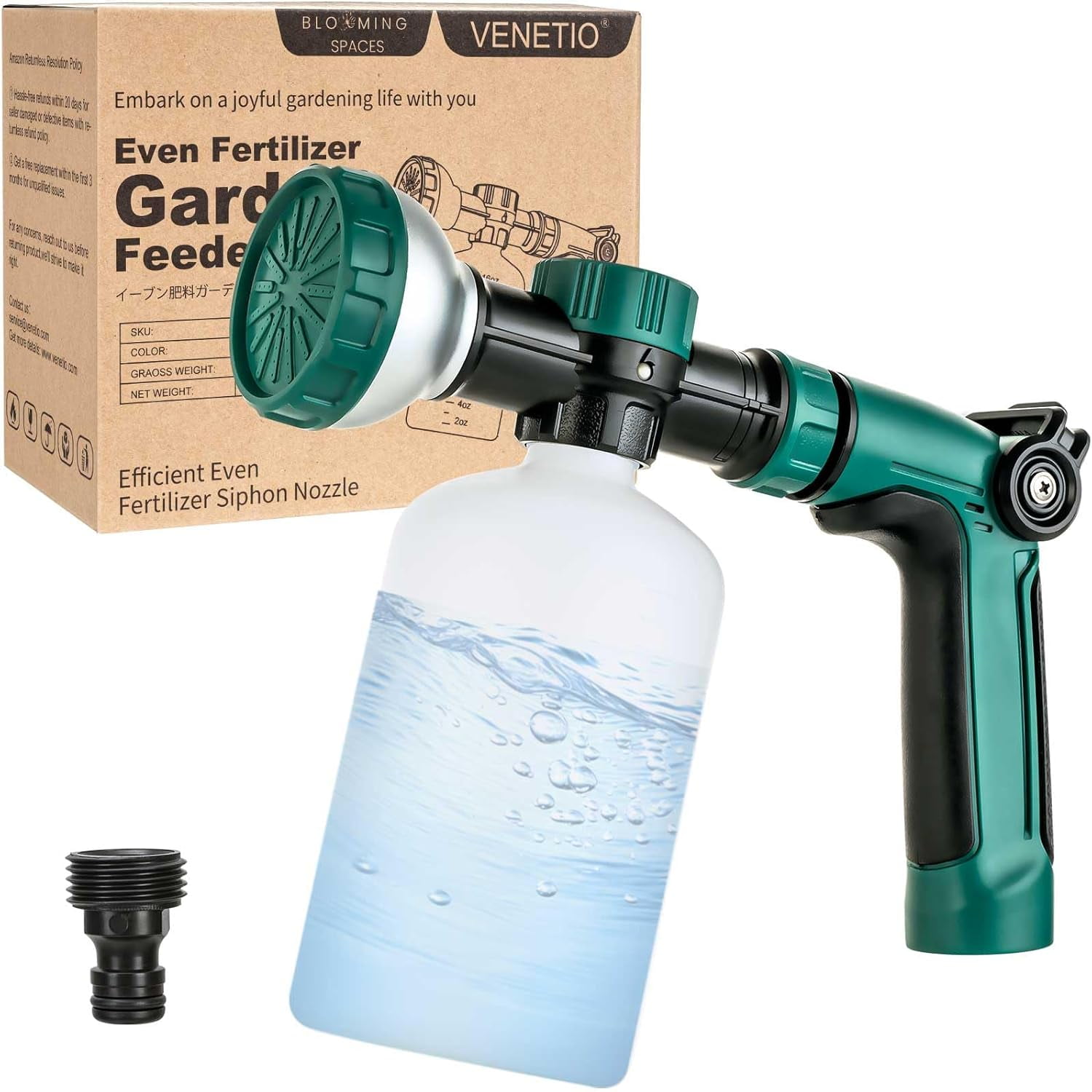 Hose Nozzle Sprayer for Liquid Fertilizer & Chemicals | Multi-Purpose ...
