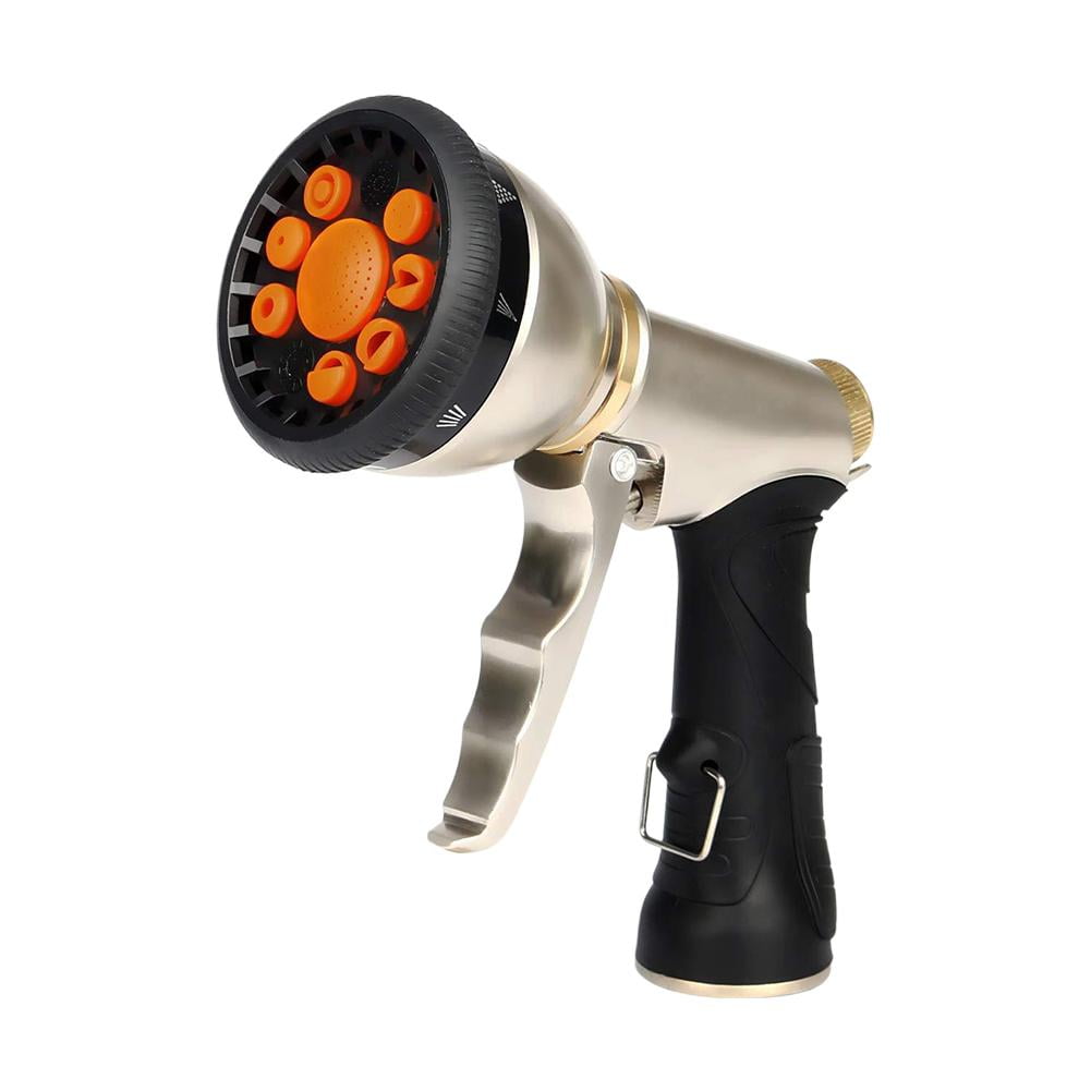 Hose Pipe Spray Gun, Heavy Metal Garden Hose Spray Gun with 9 Patterns ...
