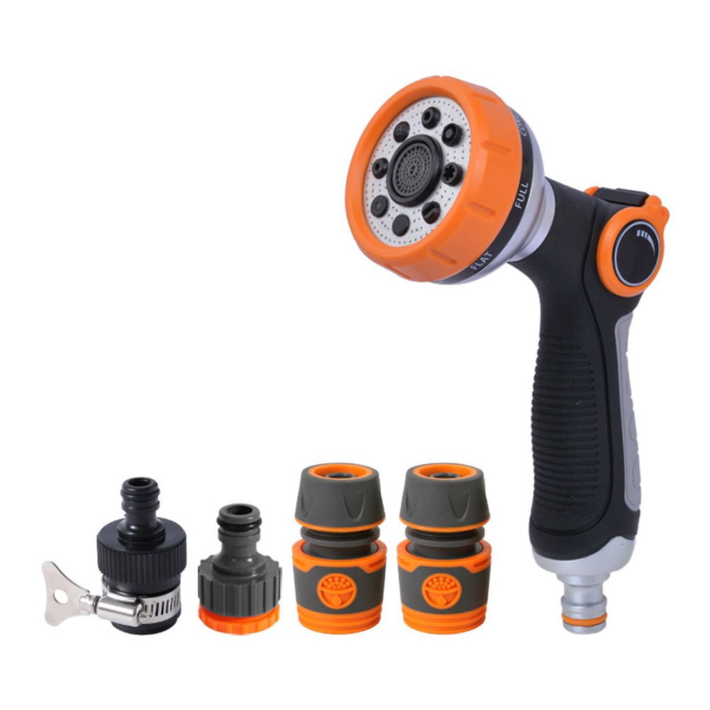 Hose Pipe Spray Set Hosepipe Nozzle with Connect Adapters High Pressure ...