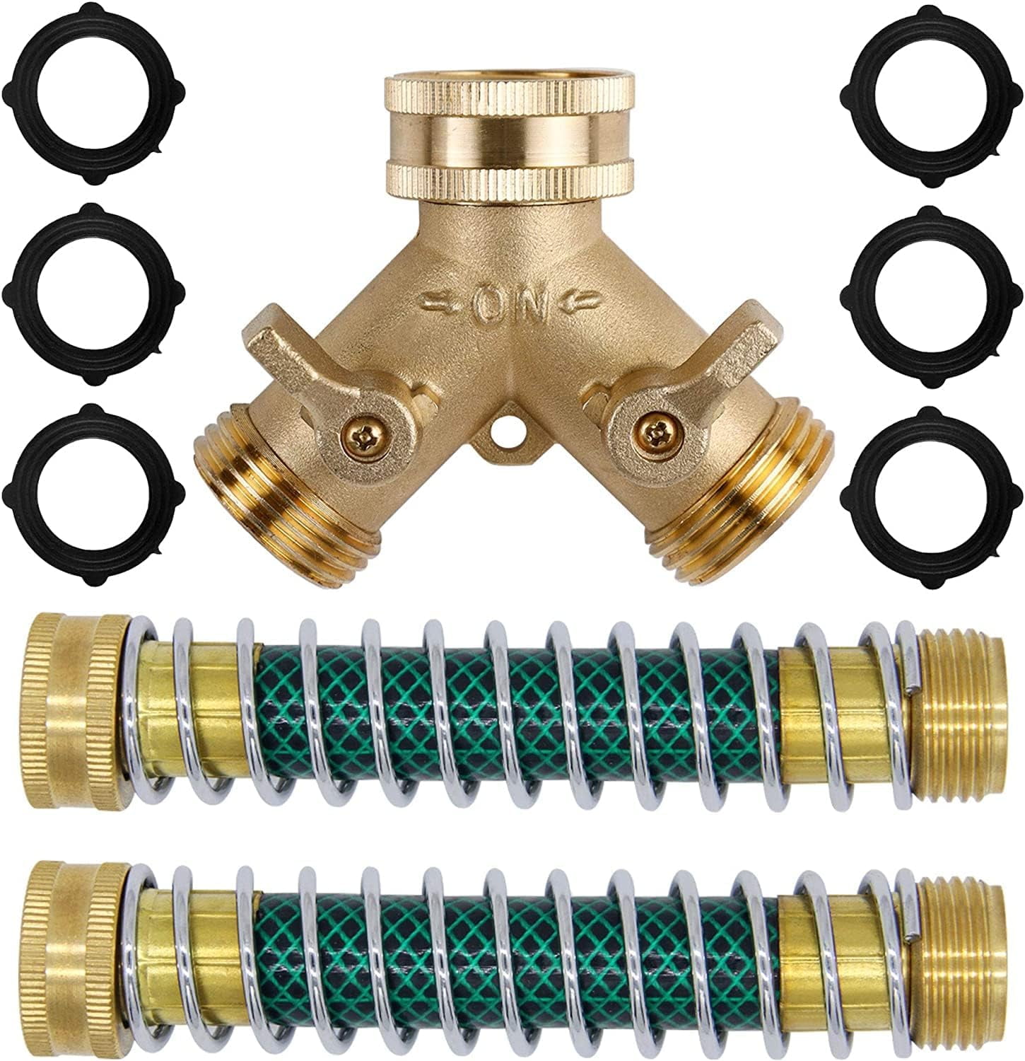 Hose Splitter 2 Way, 3/4" Brass Connectors, Garden Connector, Heady ...