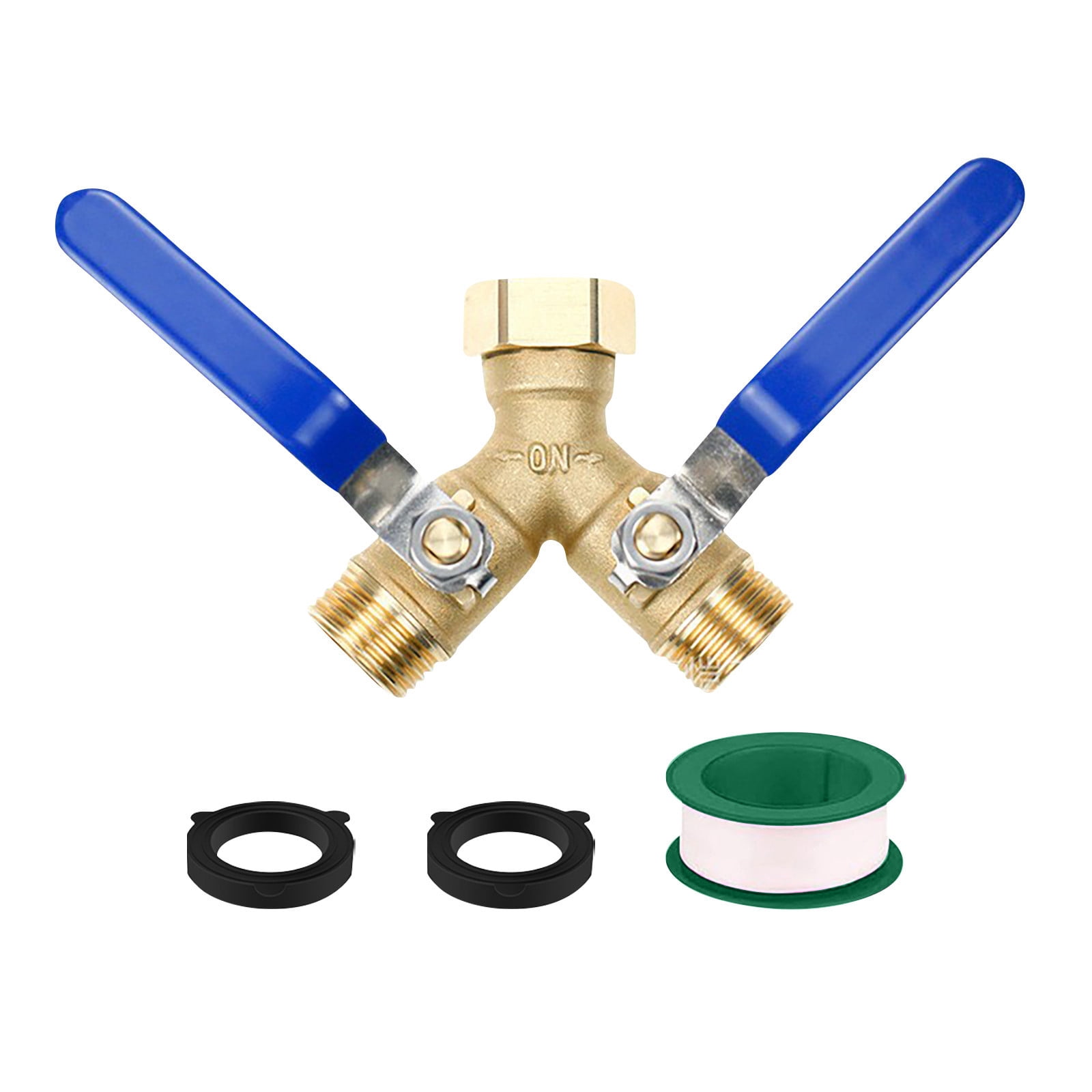 Hose Splitter 2 Way Heavy Duty - Brass Y Valve Garden Hose Splitter ...