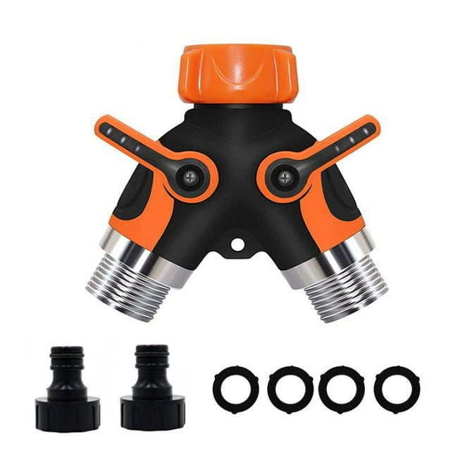 Hose Splitter 2 Way, Heavy Duty Metal Connector, Two Way Garden Hose ...