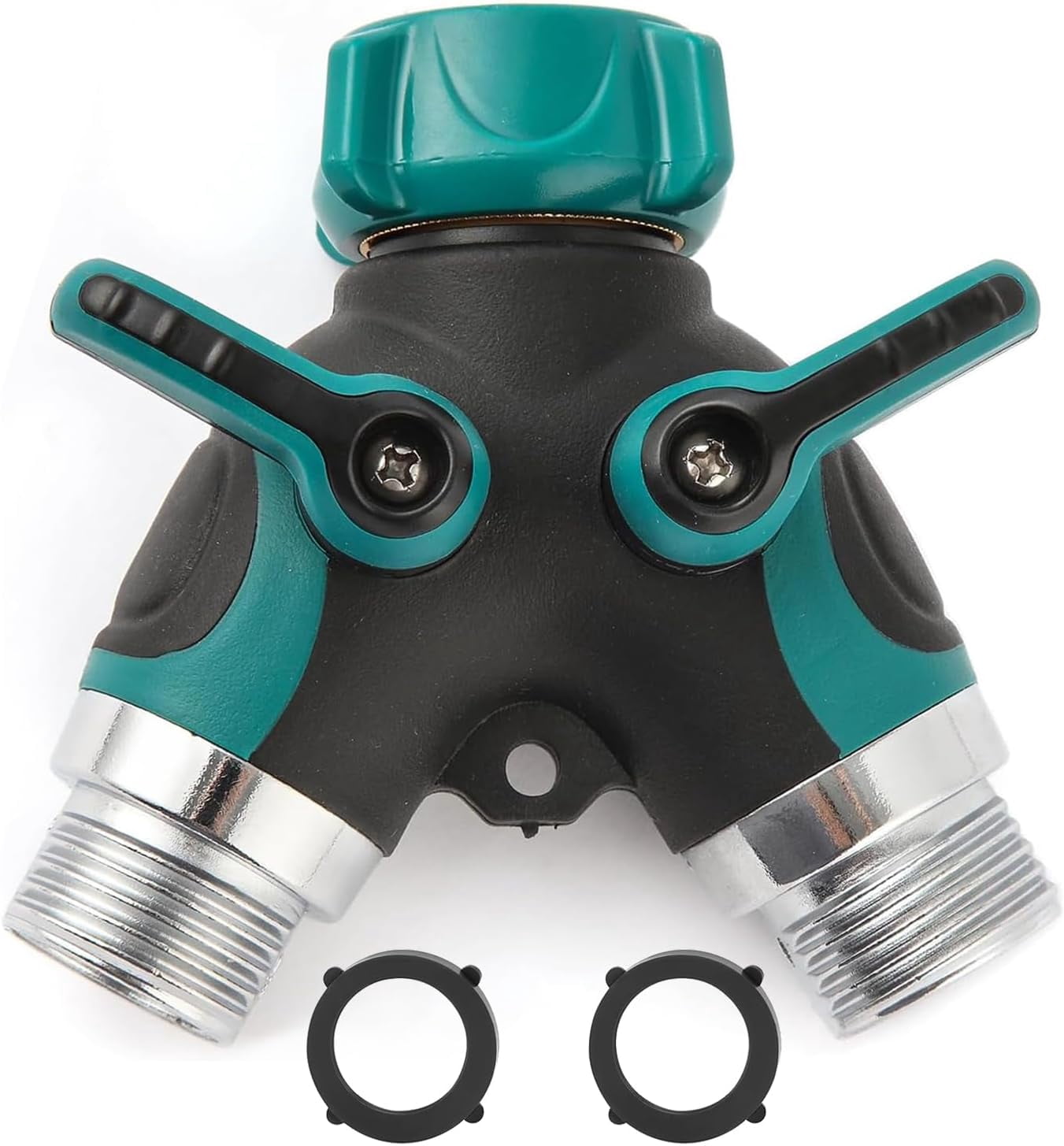 Hose Splitter 2 Way Heavy Duty Y Valve, Spigot Splitter for Garden Hose ...