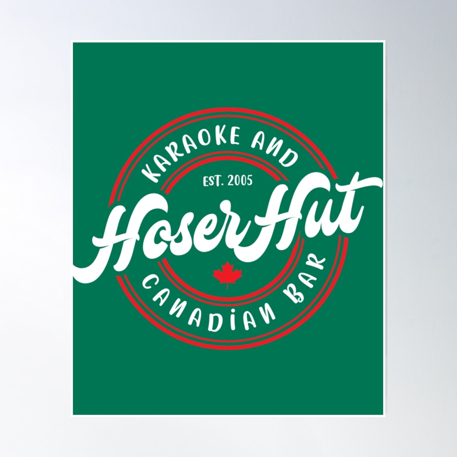 Hoser Hut Logo In White Poster Wall Art, Modern Wall Decor, 8x12 ...