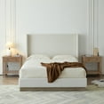 Hosford Upholstered Wingback Bed / Upholstered Wood Base Platform Bed ...