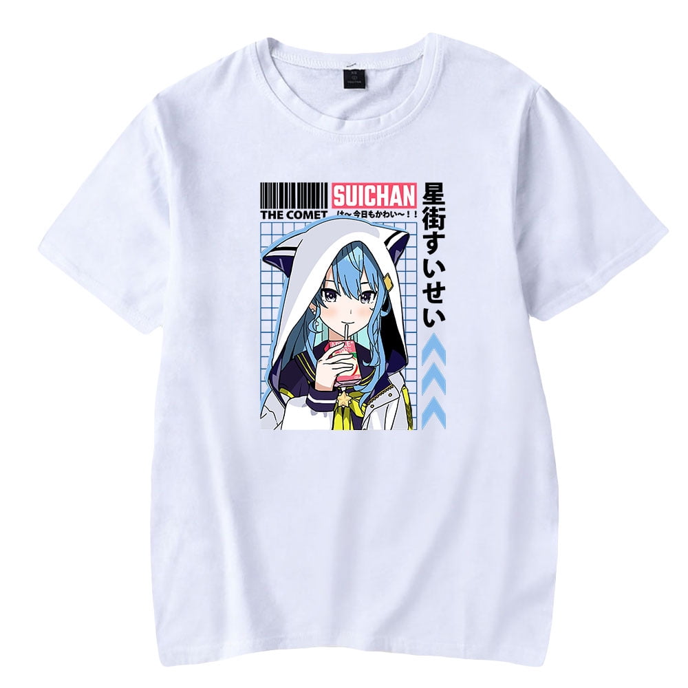 Hoshimachi Suisei merch vtuber tour T Shirt Short Sleeve crewneck ...