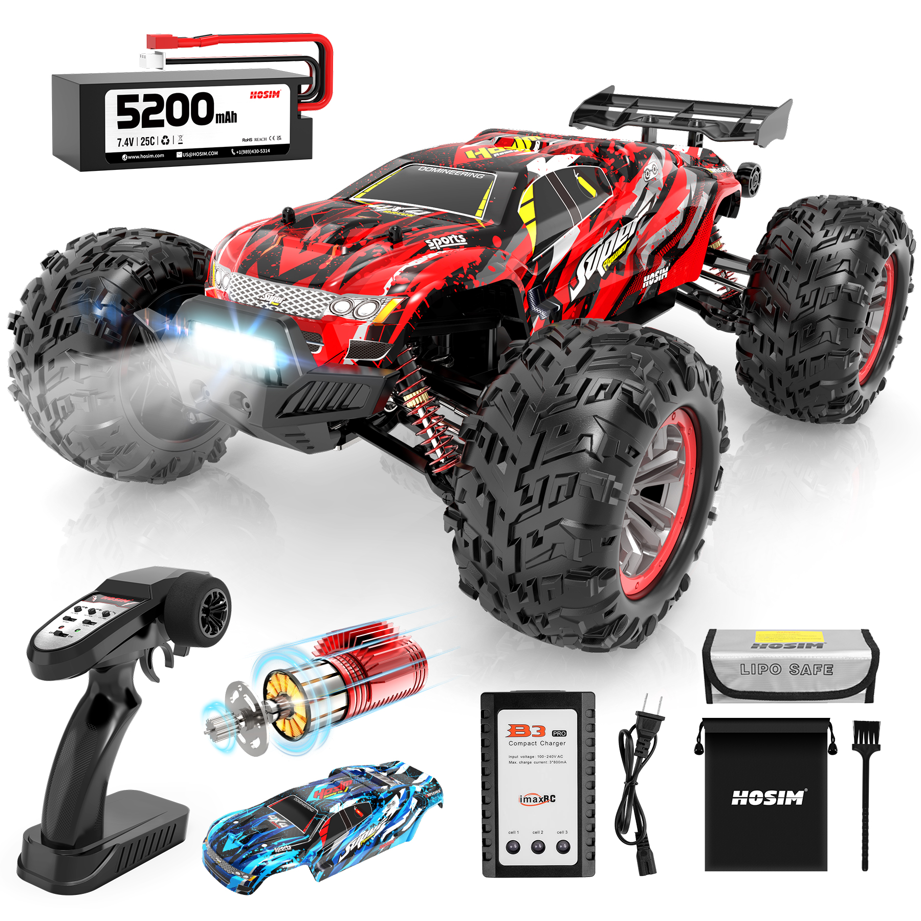 Redcat Racing Blackout SC 1/10 Scale Brushed Electric RC Short Course ...