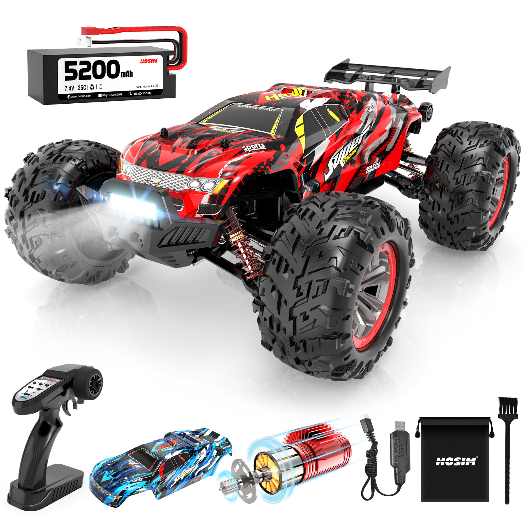 1:16 Scale High Speed Remote Control Truck Vehicle for Kids, RC Cars ...
