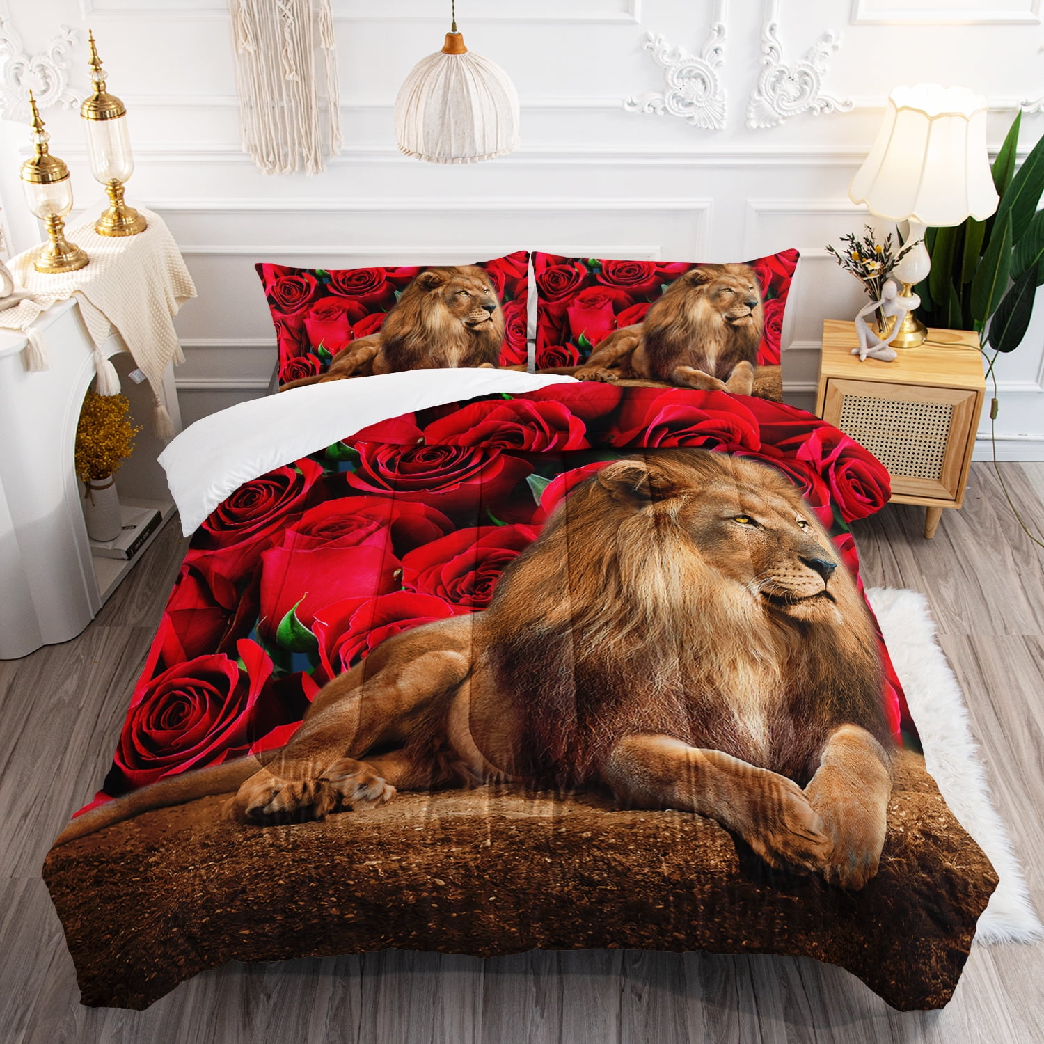 Hosima 3-Piece 3D Digital Comforter With Pattern Composed Of Multiple ...