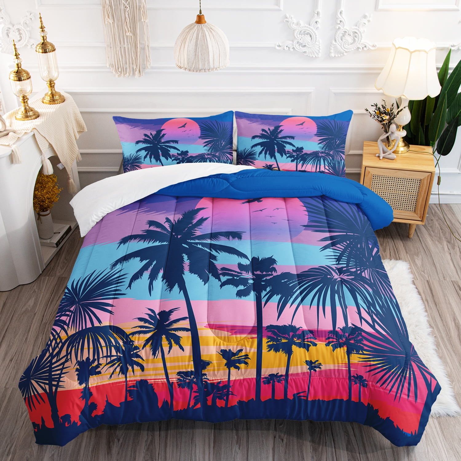 Hosima 3-Piece 3D Digital Comforter With Pattern Composed Of Multiple ...