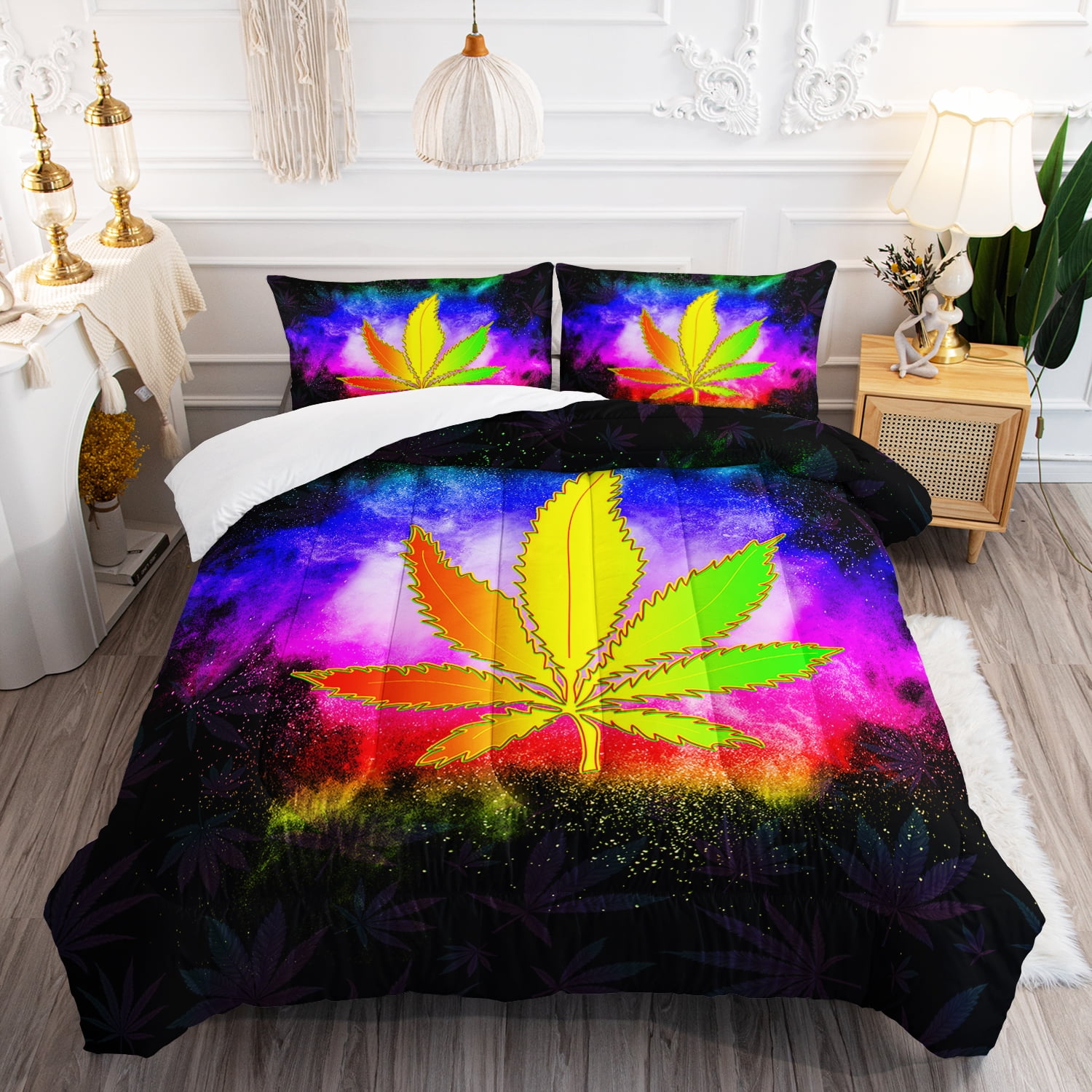 Hosima 3-Piece 3D Digital Comforter With Pattern Composed Of Multiple ...